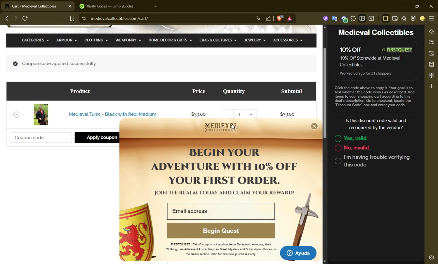 Medieval Collectibles Promo Code - 10% Off Mar 2026