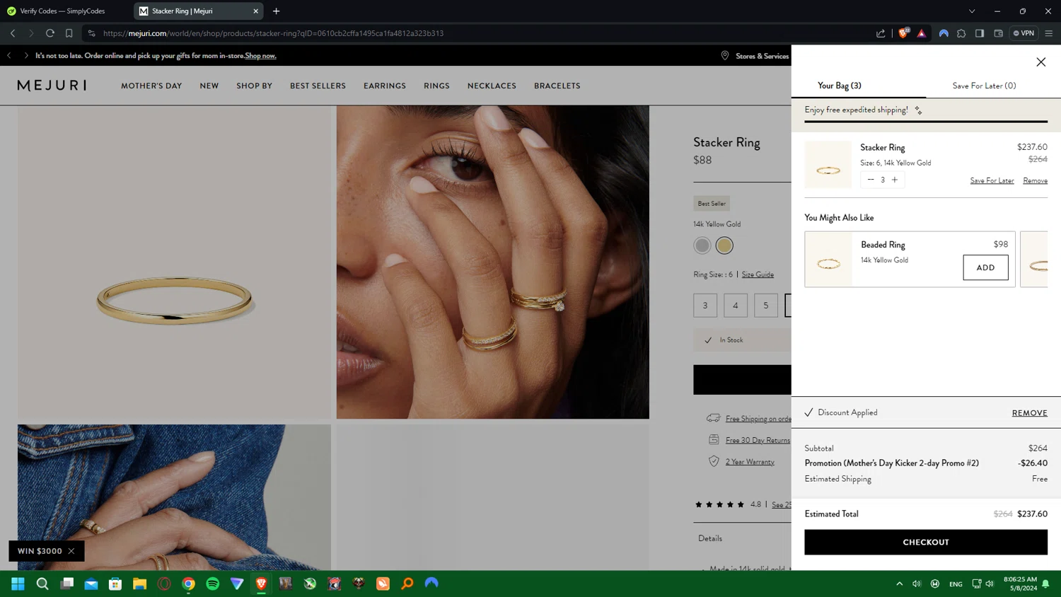 Mejuri Coupon Codes - 10% Off | September 2024