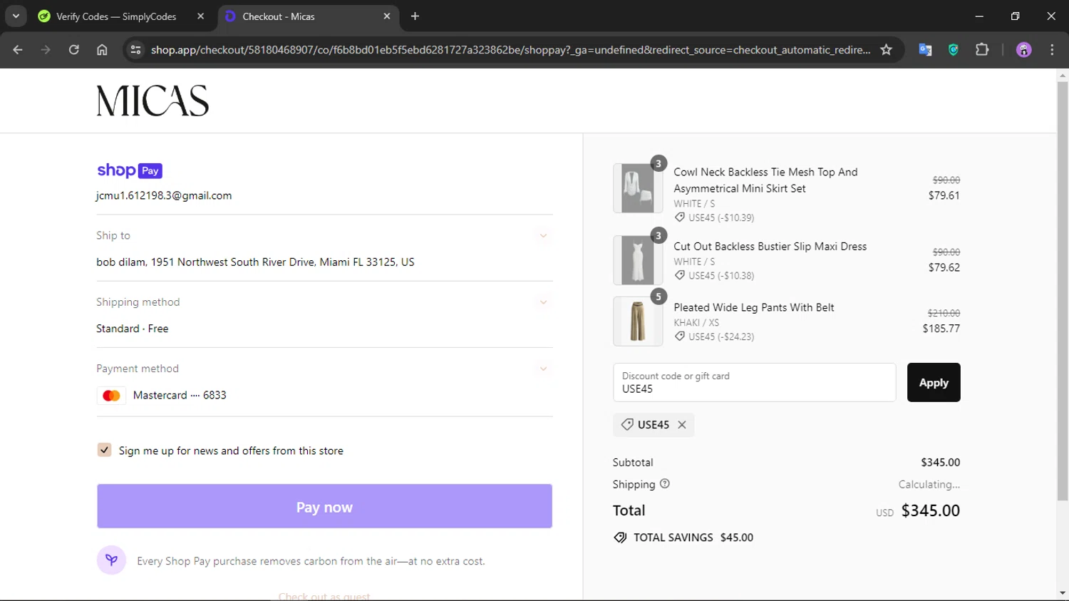Micas Promo Codes – 30% Off | May 2024