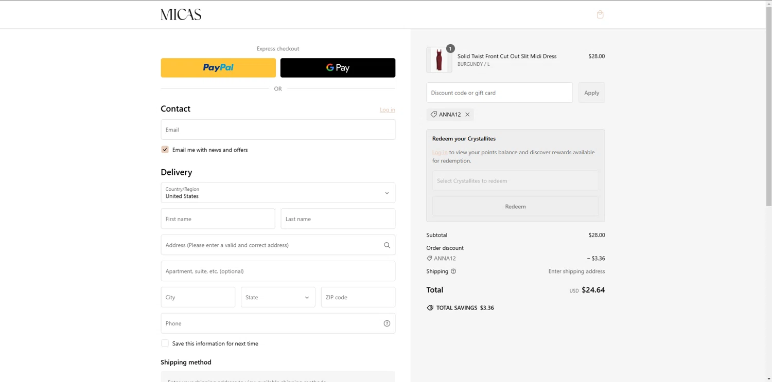 Micas Discount Codes - $20 Off (207 Verified) Oct 2025