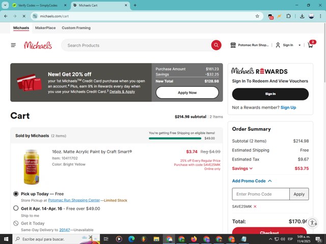 Michaels Coupon Codes (5 Verified) - $25 Off w/Code Apr 2025