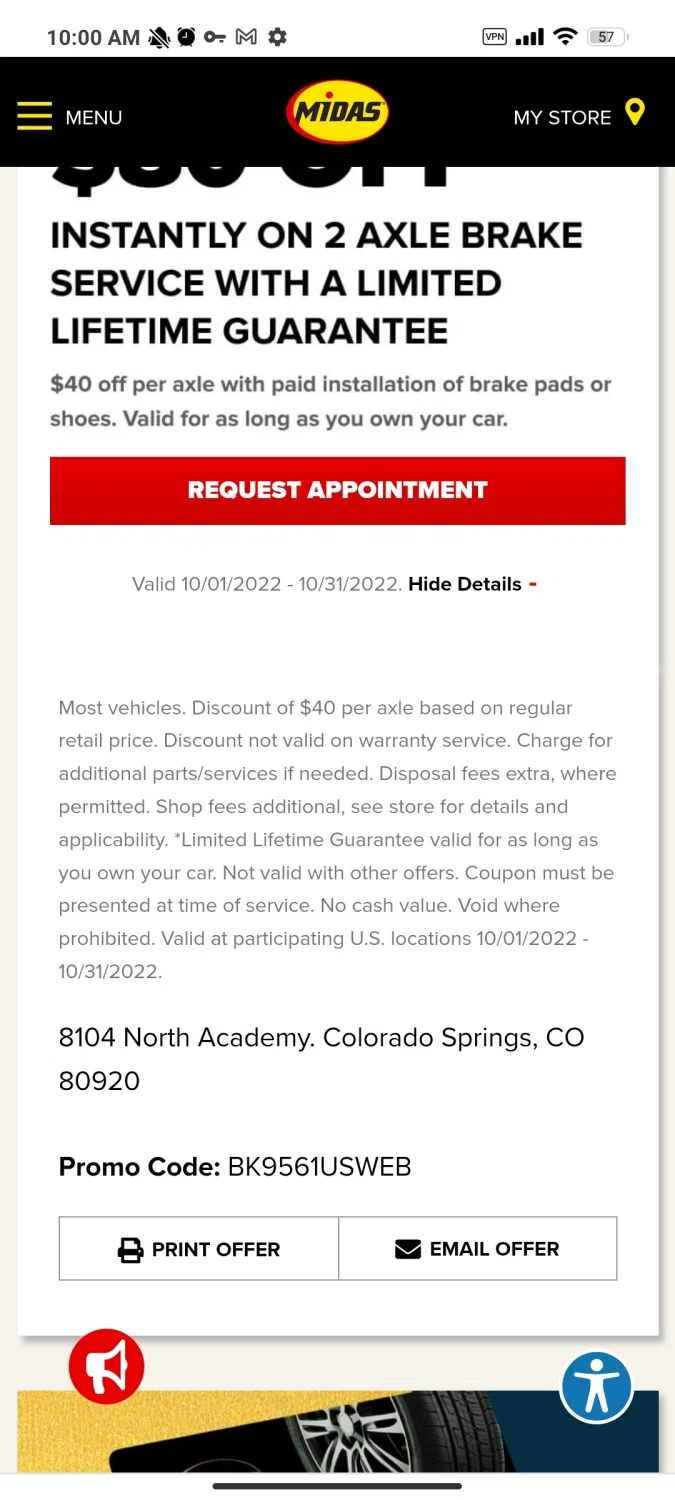 Midas Coupons - $10 Off | September 2024