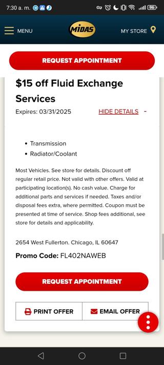 Midas Discount Codes - $50 Off (3 Verified) Oct 2025