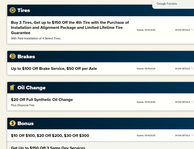 Midas Discount Codes - 5% Off (2 Verified) Sep 2025