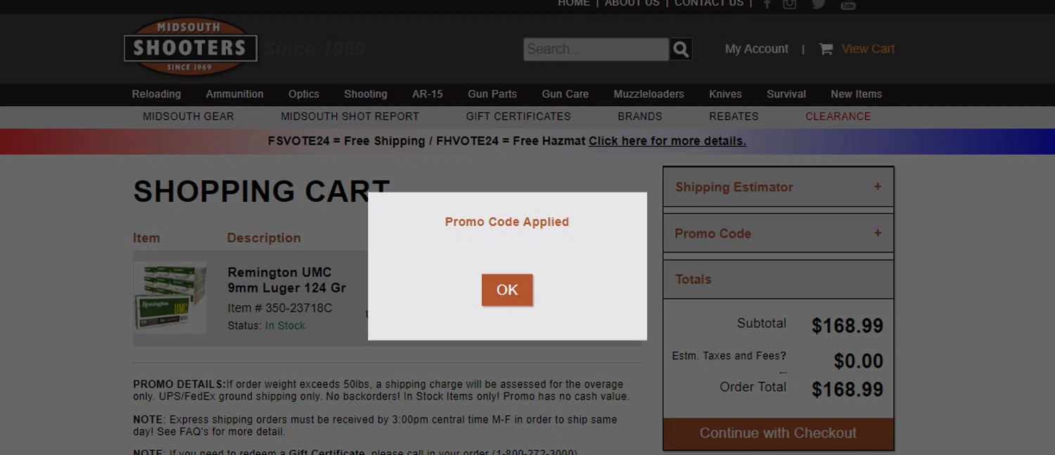 Midsouth Shooters Supply Promo Codes - 100 Token Rewards | November 2024