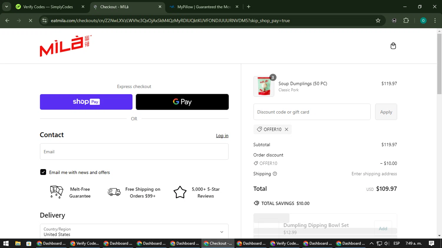 MìLà Dumplings Promo Codes (14 Verified) - $10 Off Jan 2025