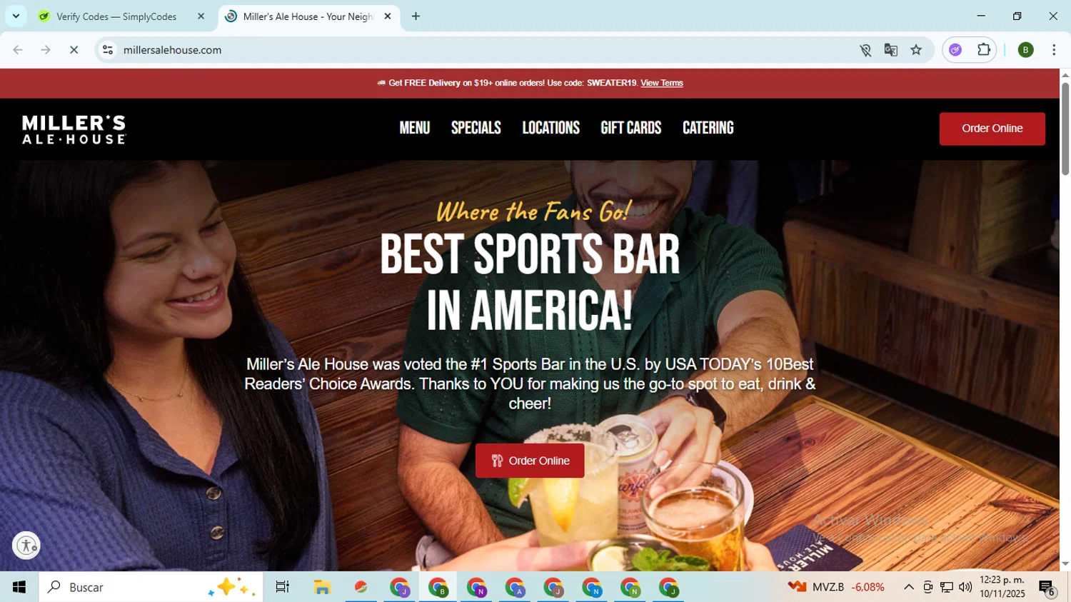 Miller's Ale House Promo Code - 15% Off Dec 2025
