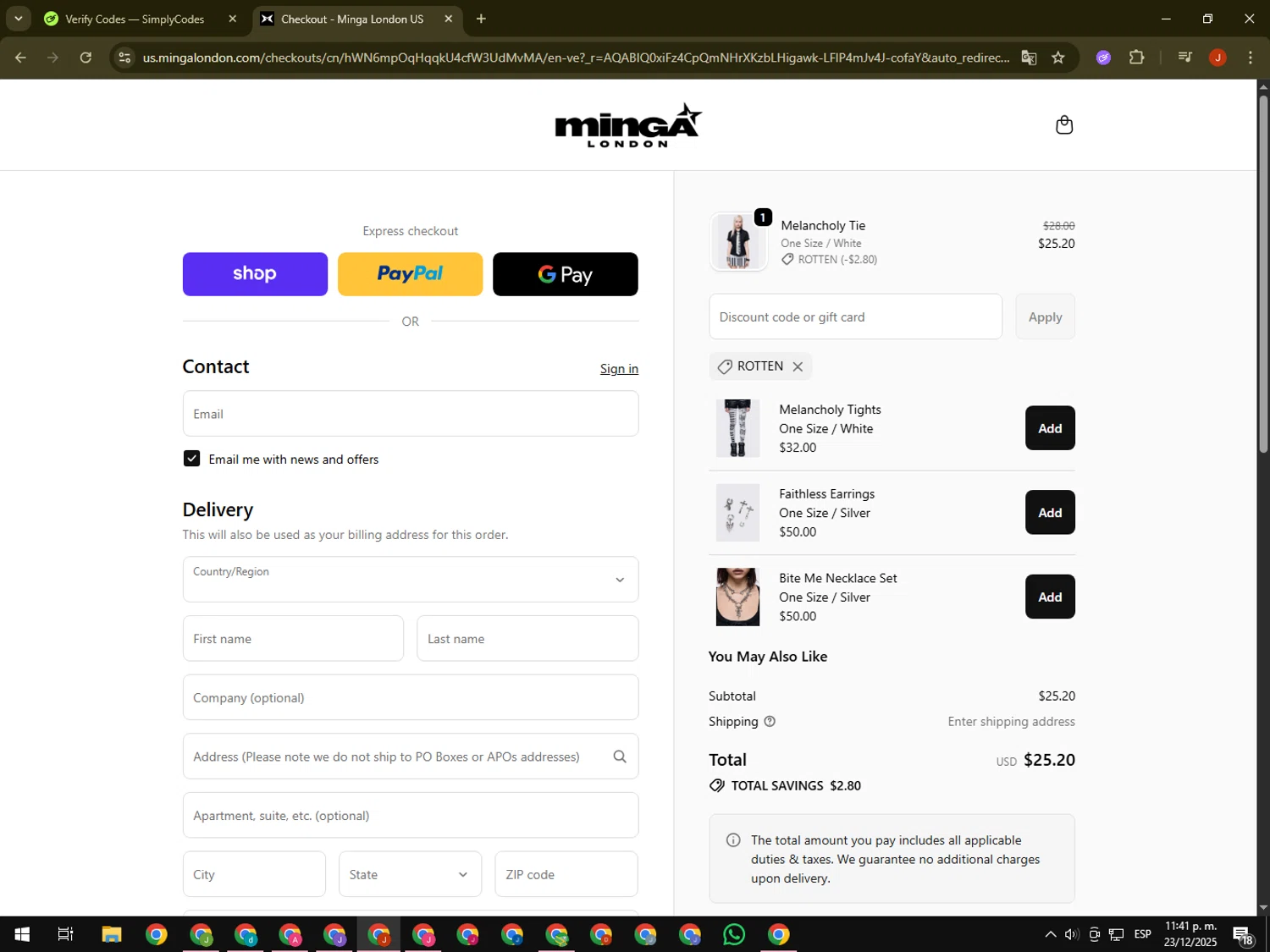 Minga London Promo Codes - 20% Off (5 Verified) Jan 2026
