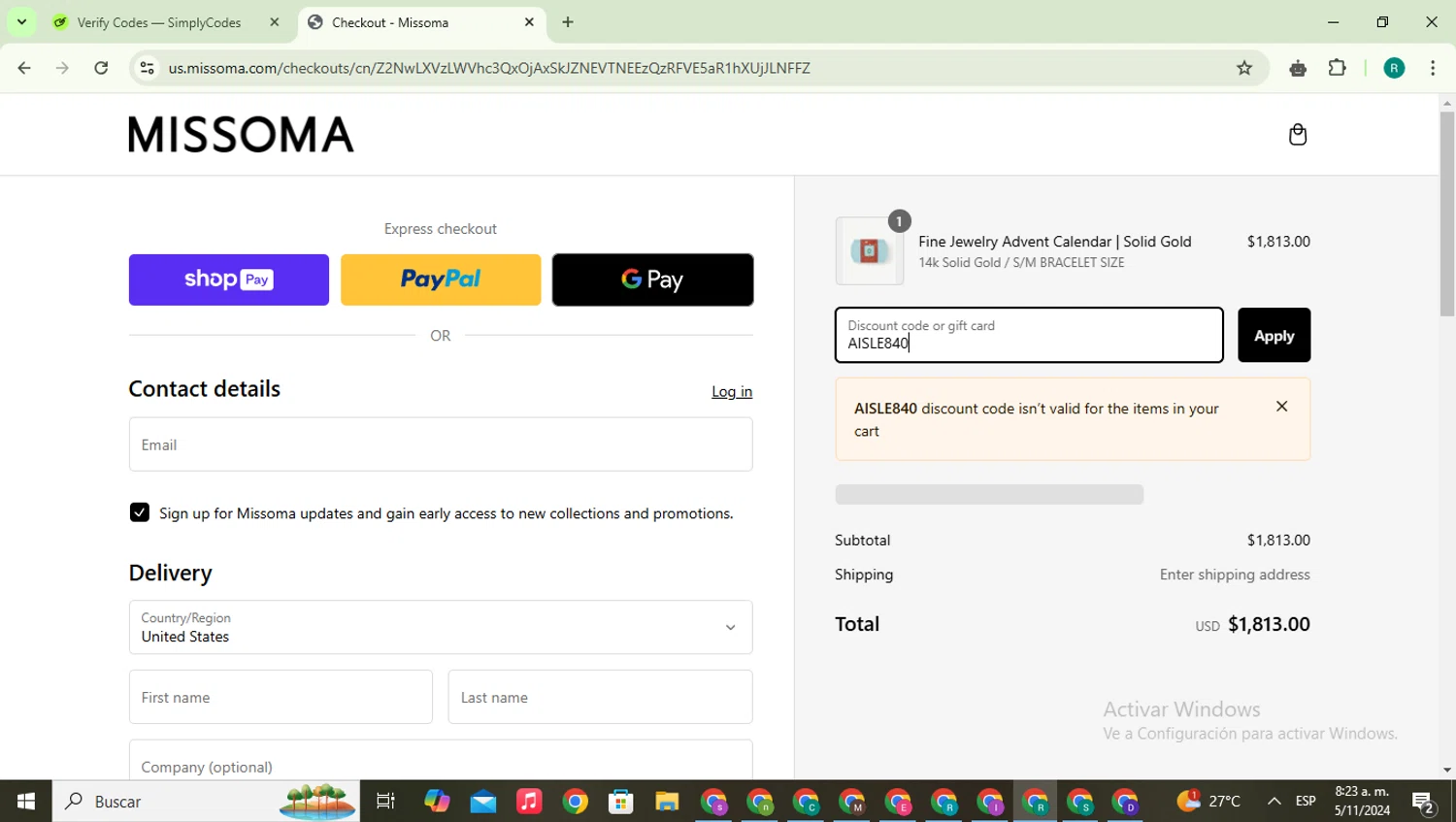 Missoma Discount Codes - 10% Off | December 2024