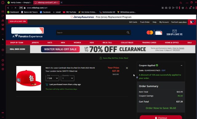 MLB.com Coupon Codes (7 Verified) - 15% Off w/Code May 2025