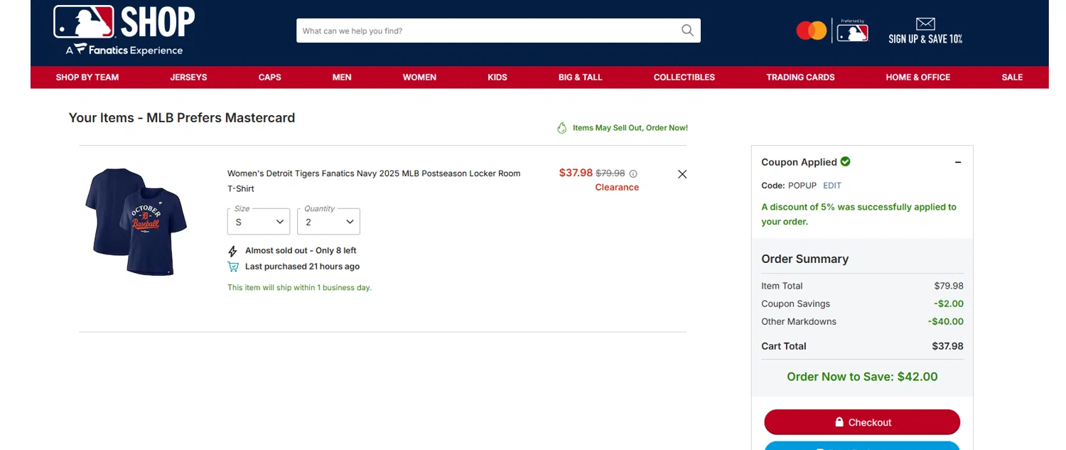 MLBshop.com Promo Codes - 25% Off (Verified) Oct 2025