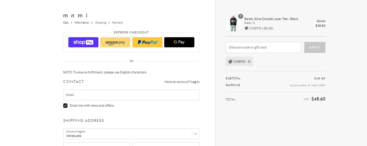 MNML Discount Codes - 10% Off | October 2024