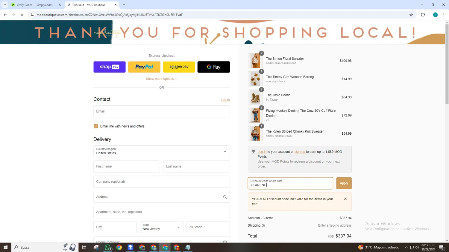 MOD Boutique Discount Codes - 10% Off | November 2024