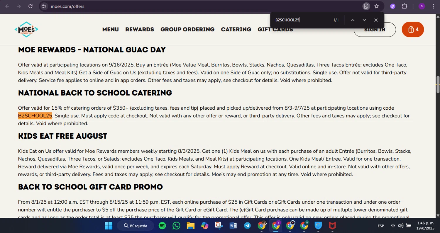 Moe's Southwest Grill Promo Codes - 10% Off Coupons Oct 2025