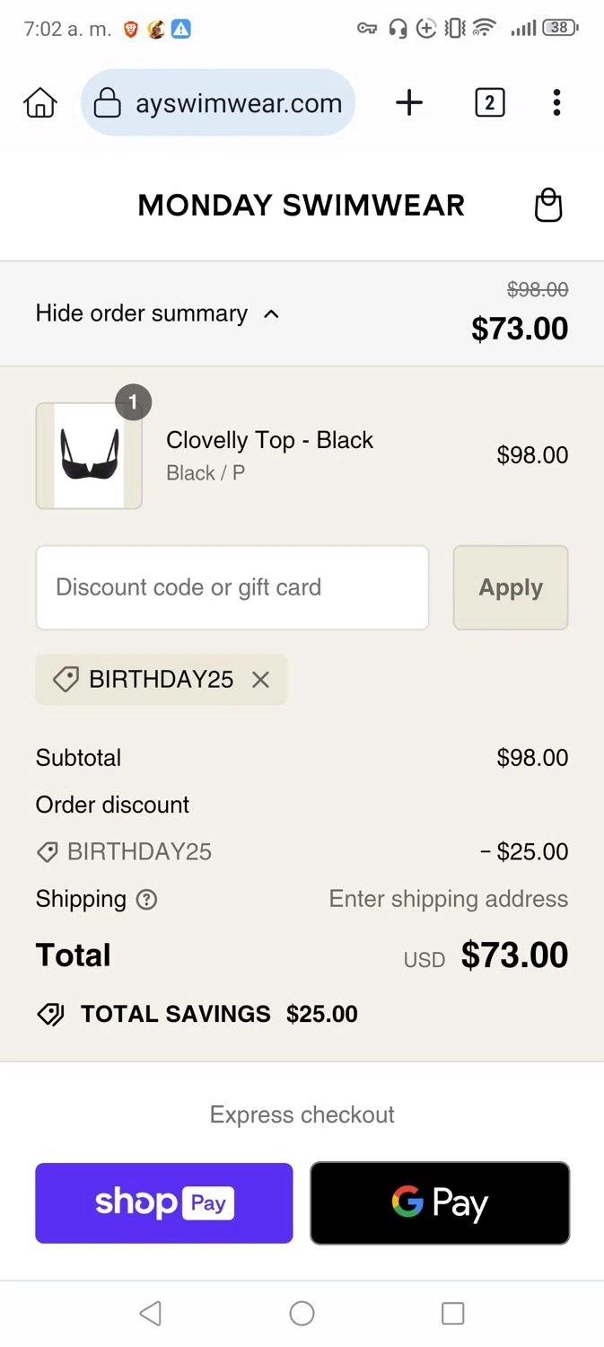 Monday Swimwear Discount Codes - $25 Off | October 2024