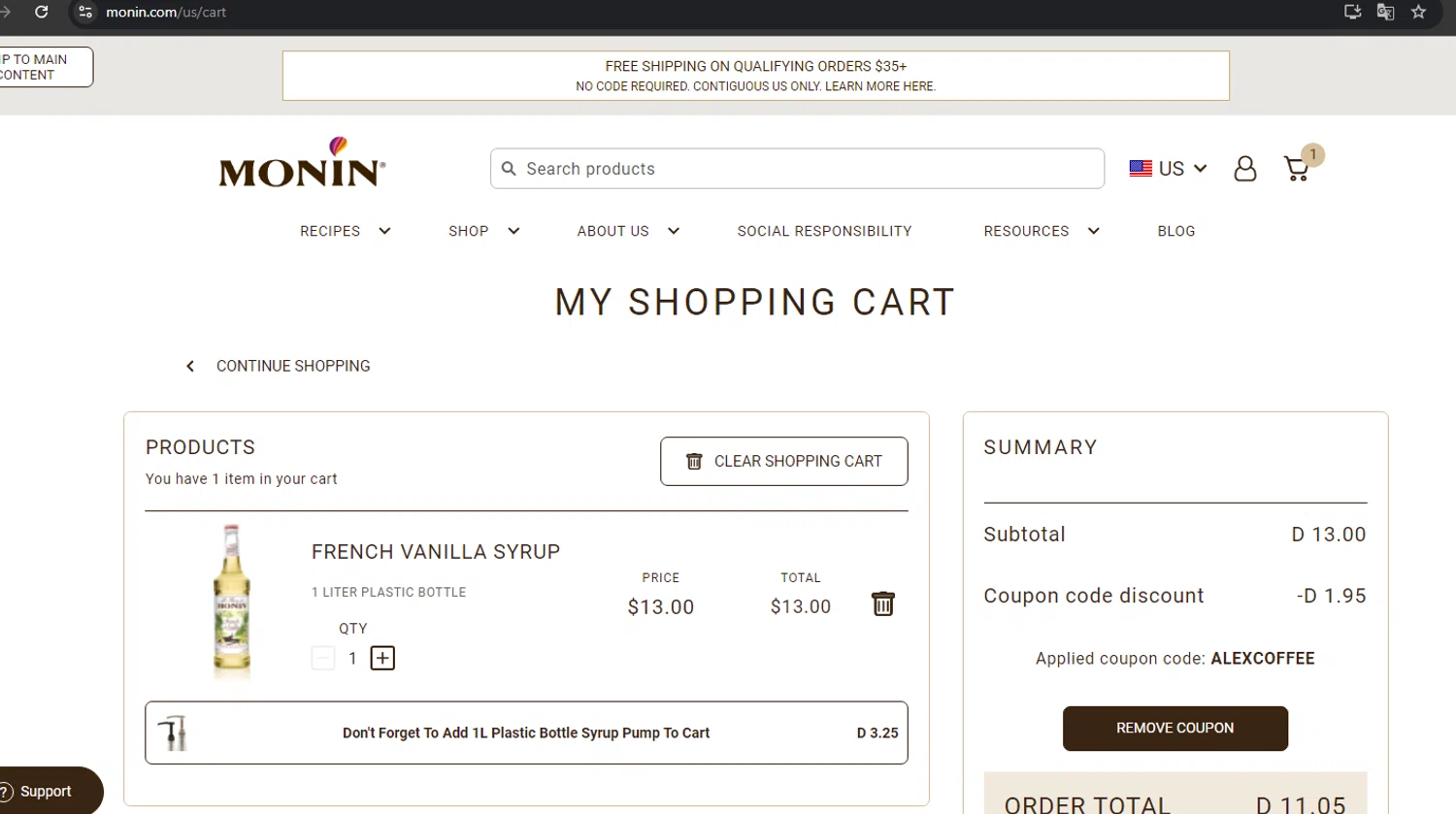Monin Coupon Codes - 15% Off | October 2024