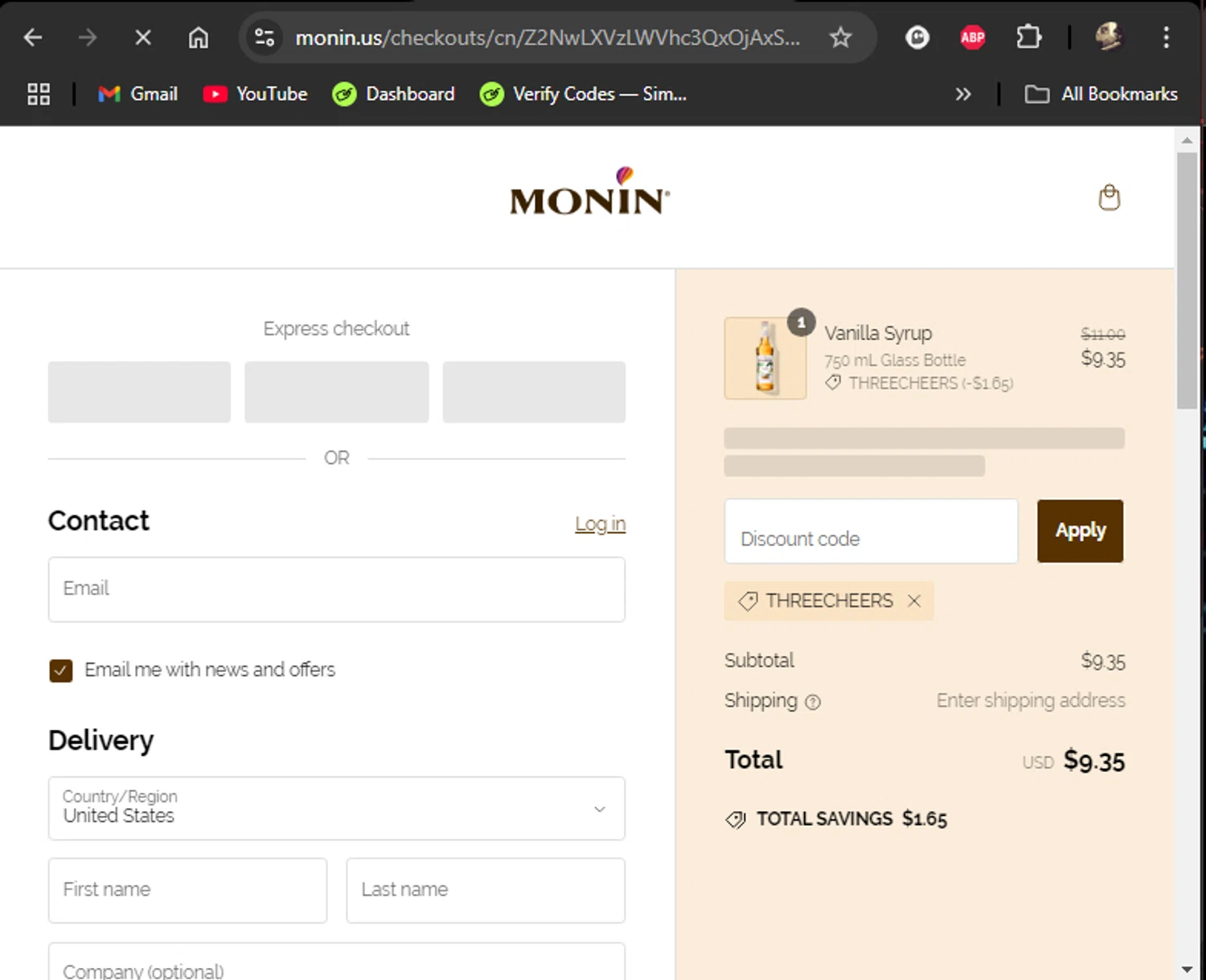 Monin Discount Codes - 15% Off | January 2025
