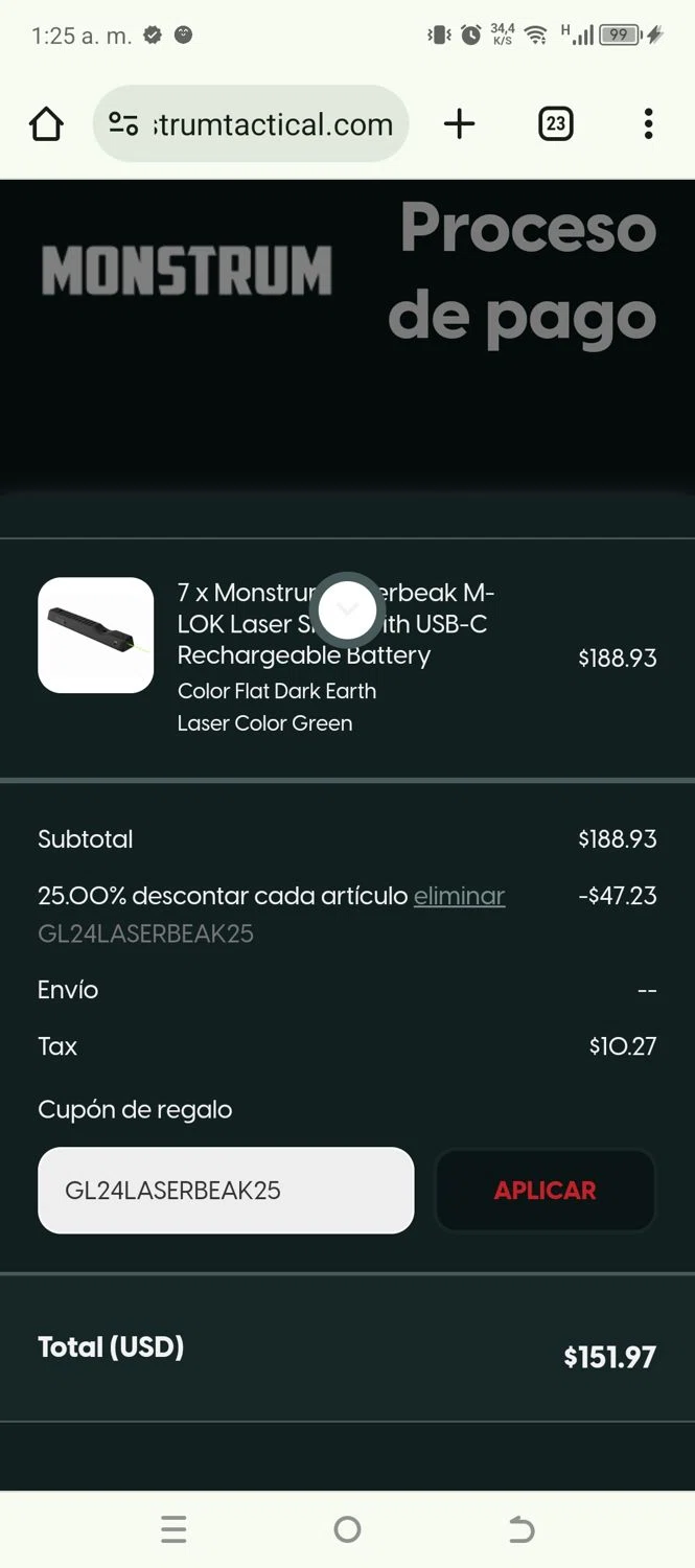 Monstrum Tactical Coupon Codes - 25% Off | January 2025