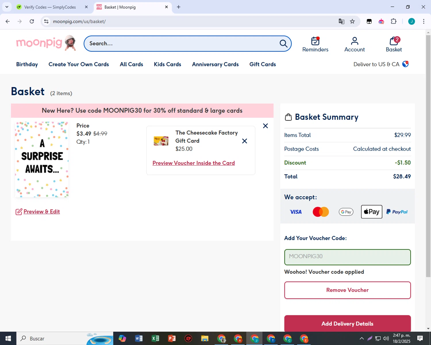 Moonpig Promo Codes (9 Verified) - 30% Off w/Code May 2025