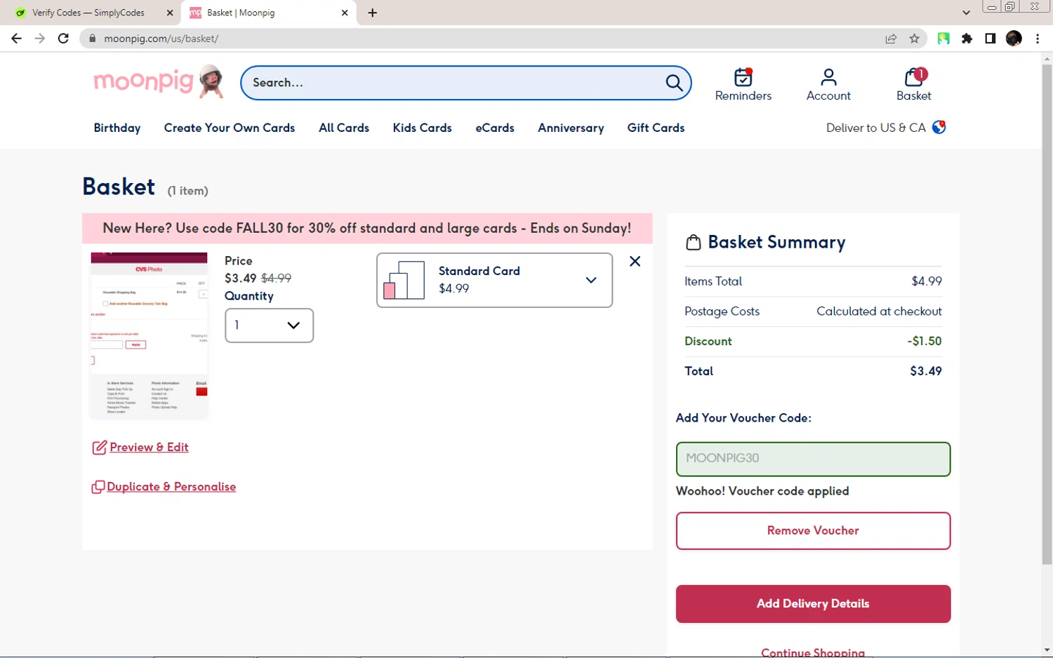 Moonpig Discount Codes - 30% Off | November 2024