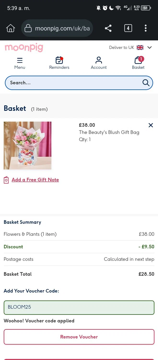 Moonpig Discount Codes - $1 Off | September 2024