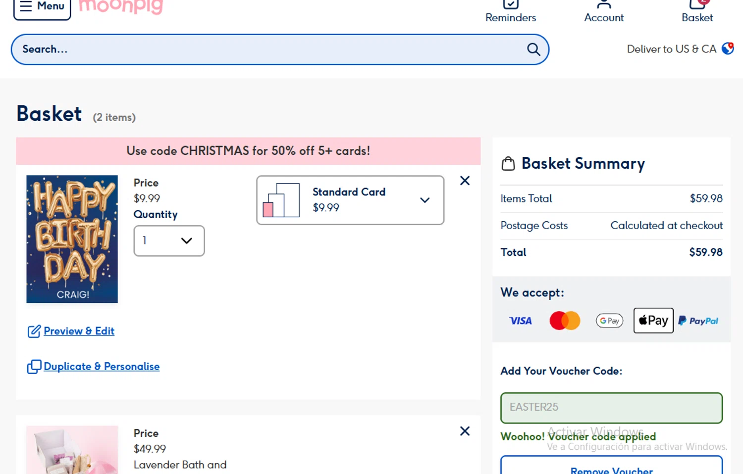 Moonpig Promo Codes - 50% Off (17 Verified) Dec 2025