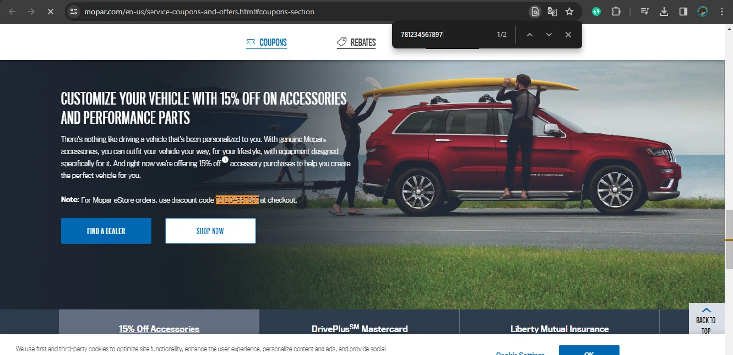 Mopar Promo Codes - 15% Off | August 2024