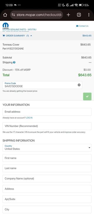 Mopar Discount Codes - 15% Off (3 Verified) Oct 2025