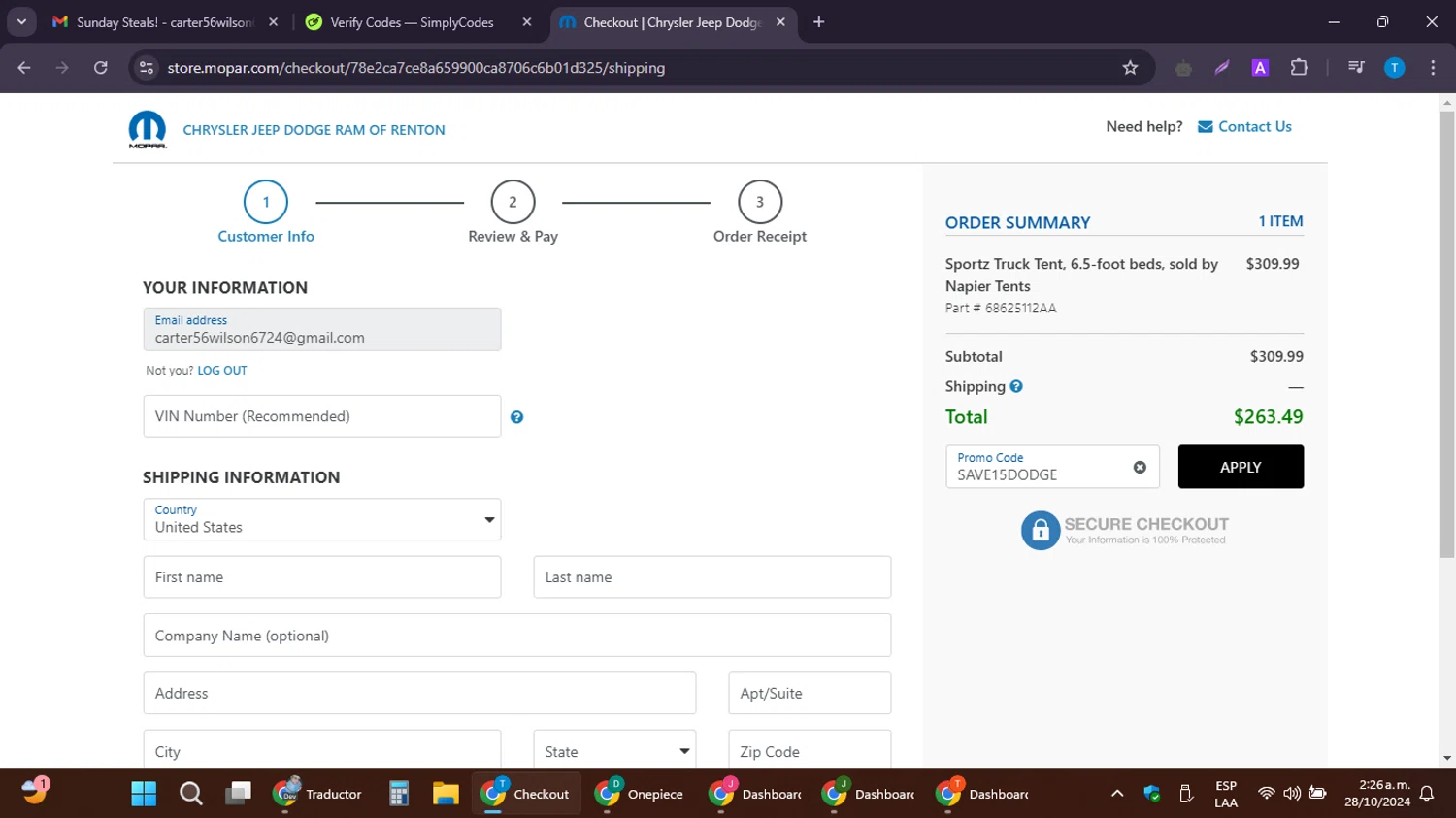 Mopar Promo Codes - 15% Off | January 2025