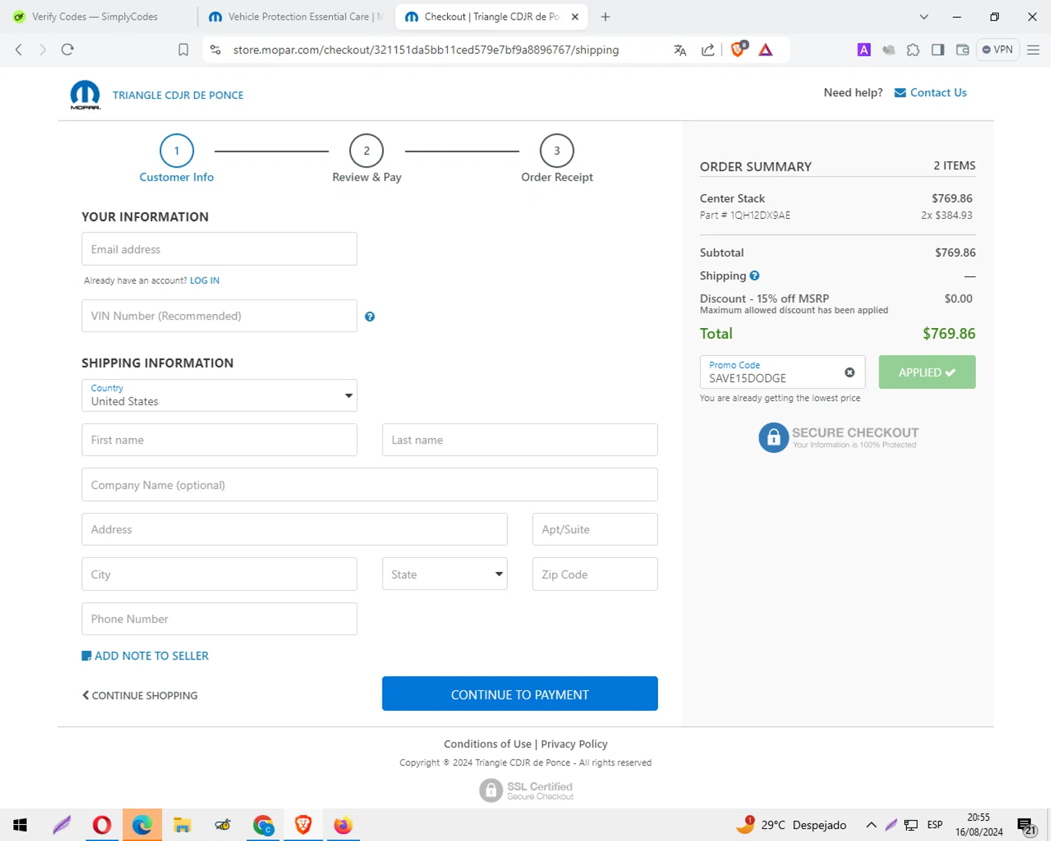 Mopar Promo Codes - 15% Off | October 2024