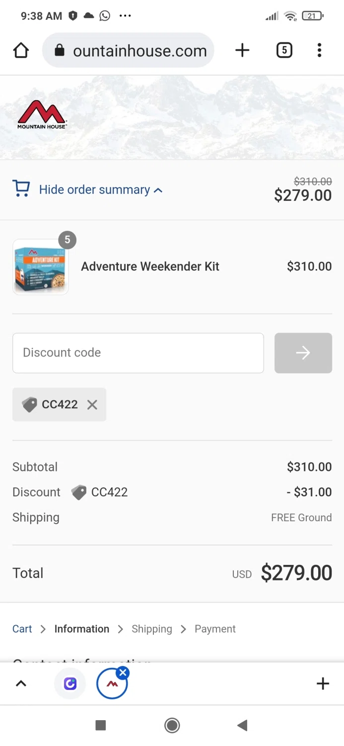 Mountain House Discount Codes - 10% Off | September 2024