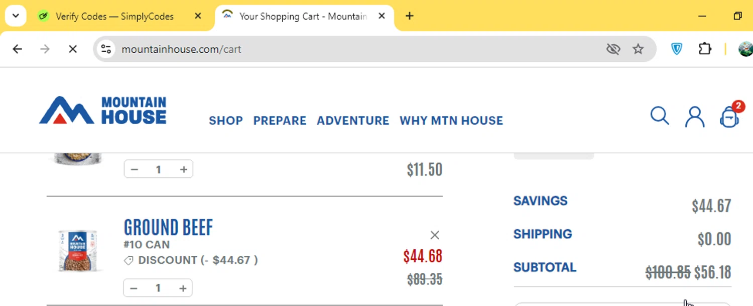 Mountain House Discount Codes - 20% Off | November 2024