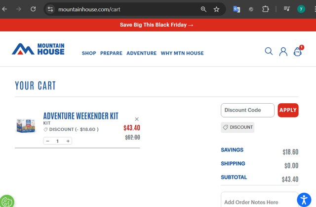 Mountain House Promo Code (6 Verified) - 10% Off Feb 2025