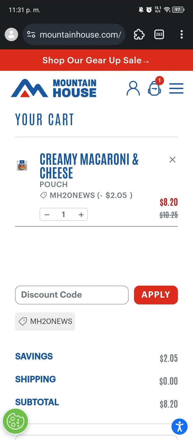 Mountain House Discount Codes - 20% Off | January 2025