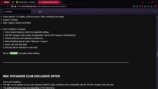 MSC Cruises Discount Codes (1 Verified) - $25 Off May 2025