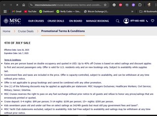 MSC Cruises Promo Codes - 20% Off Discount Sep 2025