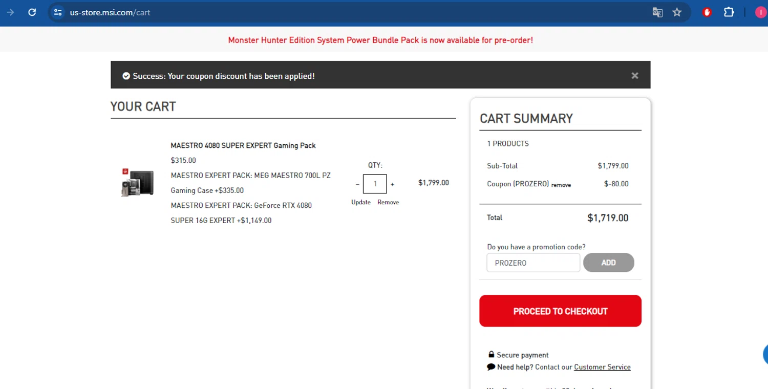 MSI Promo Codes – 10% Off | July 2024