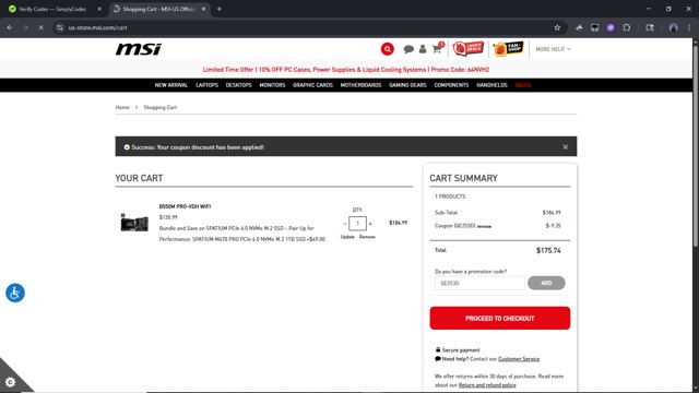 MSI Promo Codes (2 Verified) - 10% Off + Free Ship Jul 2025