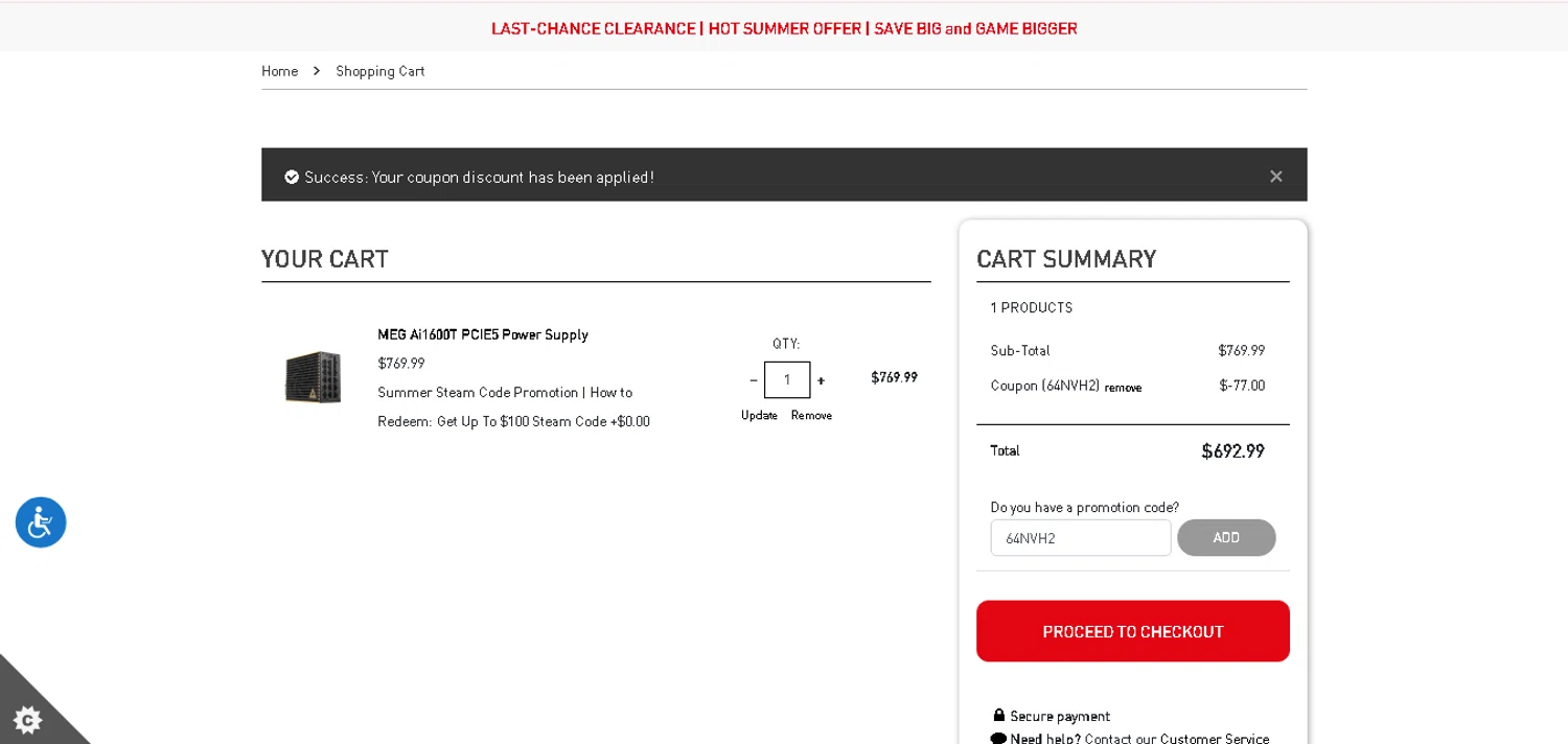 MSI Promo Codes (3 Verified) - $50 Off Sitewide Aug 2025