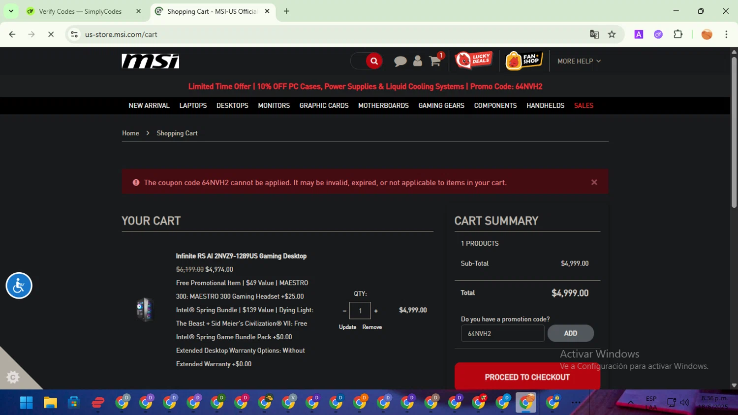 MSI Promo Codes (2 Verified) - 10% Off + Free Ship Jul 2025