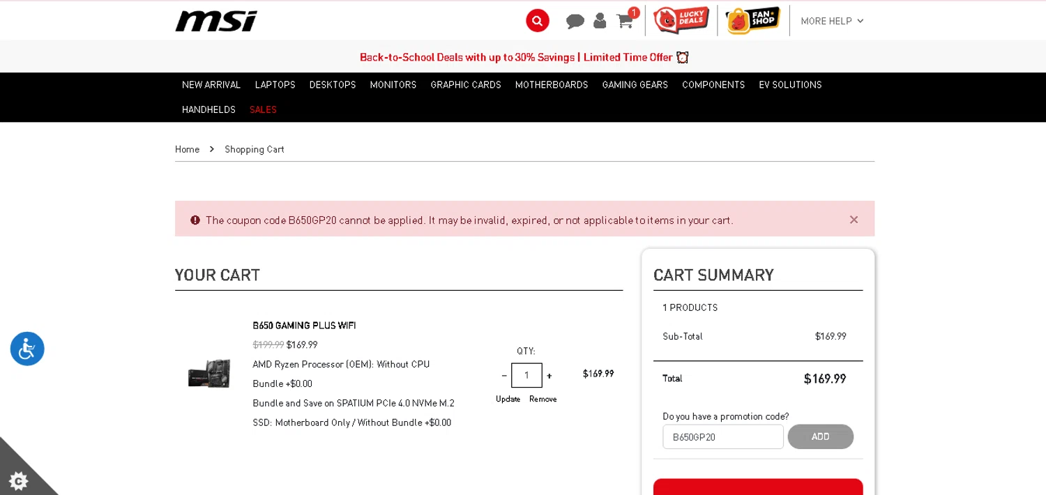 MSI Promo Codes (2 Verified) - 10% Off + Free Ship Sep 2025