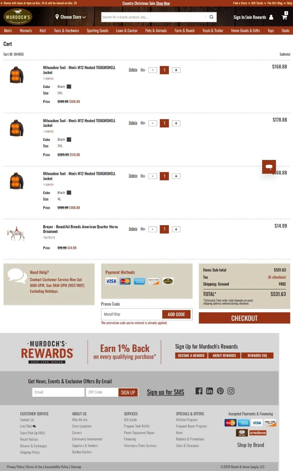 Murdoch's Promo Codes (4 Verified) - 10% Off Jan 2025