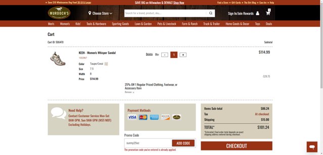 Murdoch's Promo Codes - 25% Off Discount Aug 2025