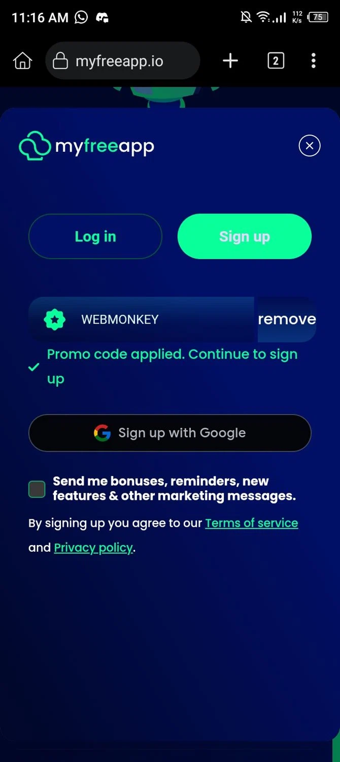 MyFreeApp Promo Codes - $1 Off | October 2024