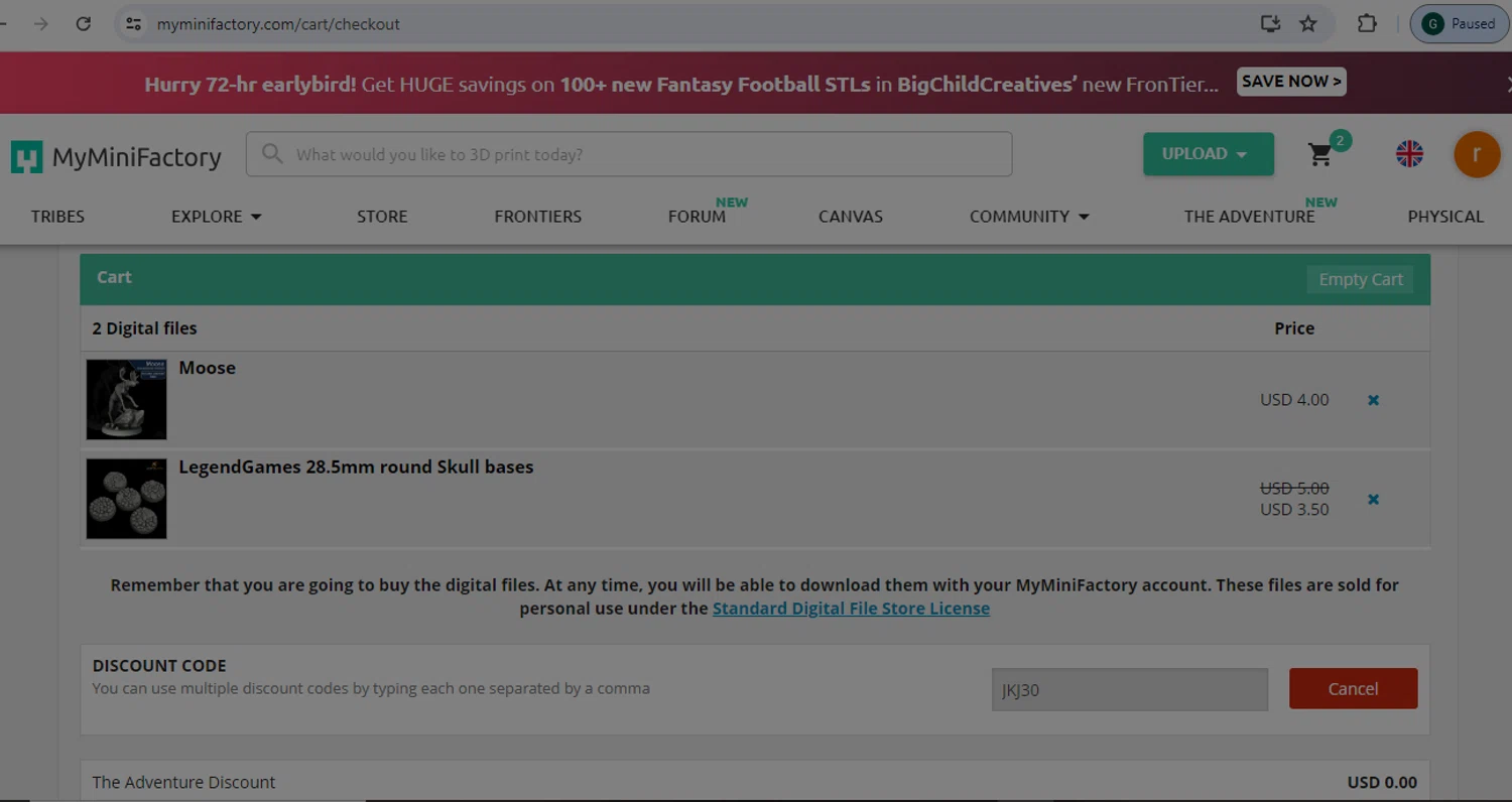 MyMiniFactory Discount Codes - 50% Off Coupon Codes in August 2024 | SimplyCodes