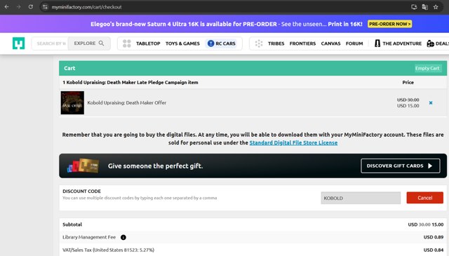 MyMiniFactory Discount Codes (4 Verified) - 50% Off Feb 2025