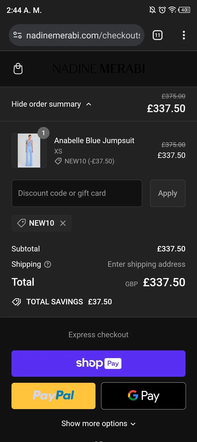 Nadine Merabi Discount Codes - 10% Off | September 2024