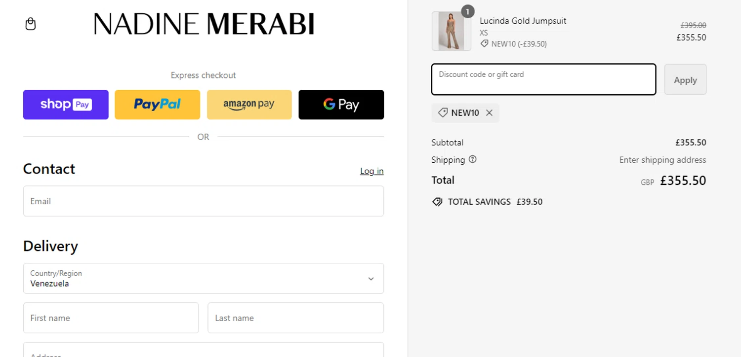 Nadine Merabi Discount Codes - 10% Off | September 2024