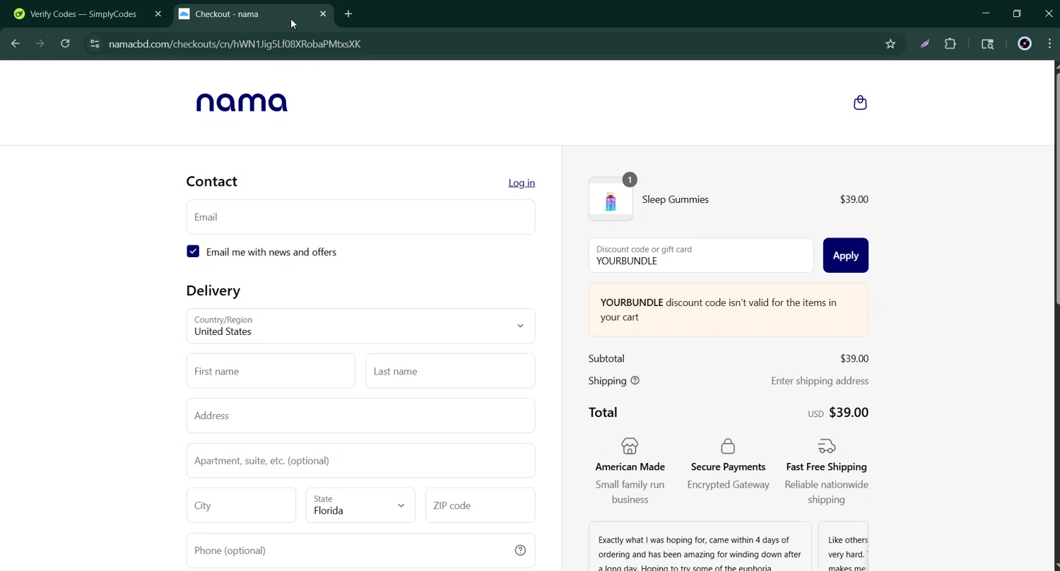 Nama Promo Codes (3 Verified) - $5 Off Sitewide Oct 2025