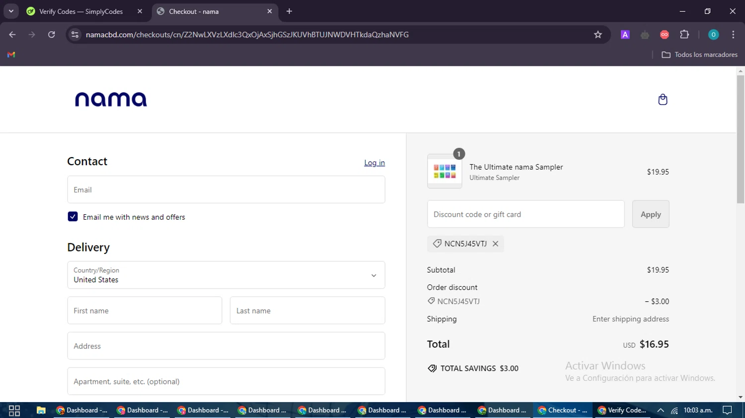 Nama Discount Codes - 15% Off | November 2024